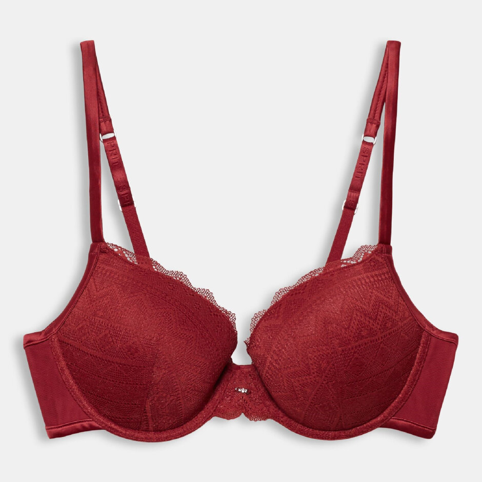 Underkläder och badkläder - - Esprit - Festive Lace BH Cherry Red